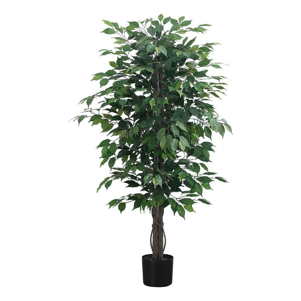5 ft. Artificial Plant Ficus Tree Indoor Fake Plant Real Touch Faux ...