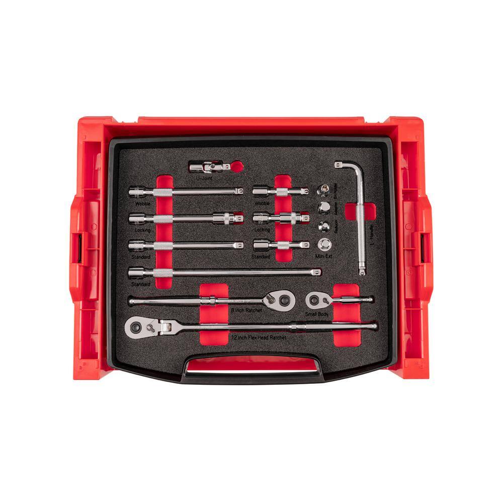TEKTON 3/8 Inch Drive Ratchet and Accessories Set with Open Top Drawer ...