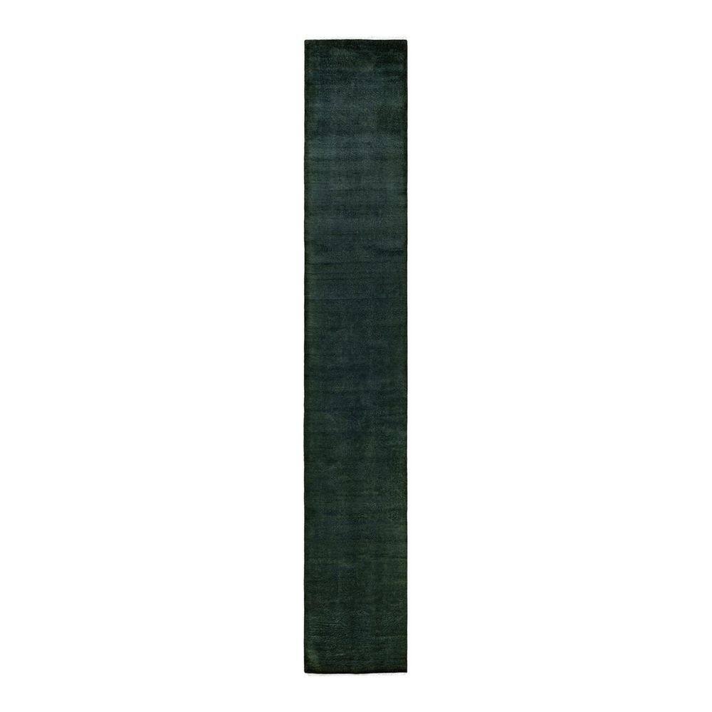 Chloe & Olivia Home Overdyed Green 2 ft. x 16 ft. Solid Wool Indoor ...