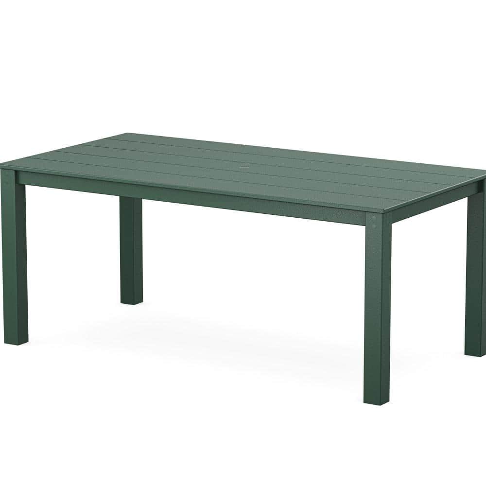 POLYWOOD Parsons Green HDPE Plastic Rectangle 38 in. X 72 in. Dining ...