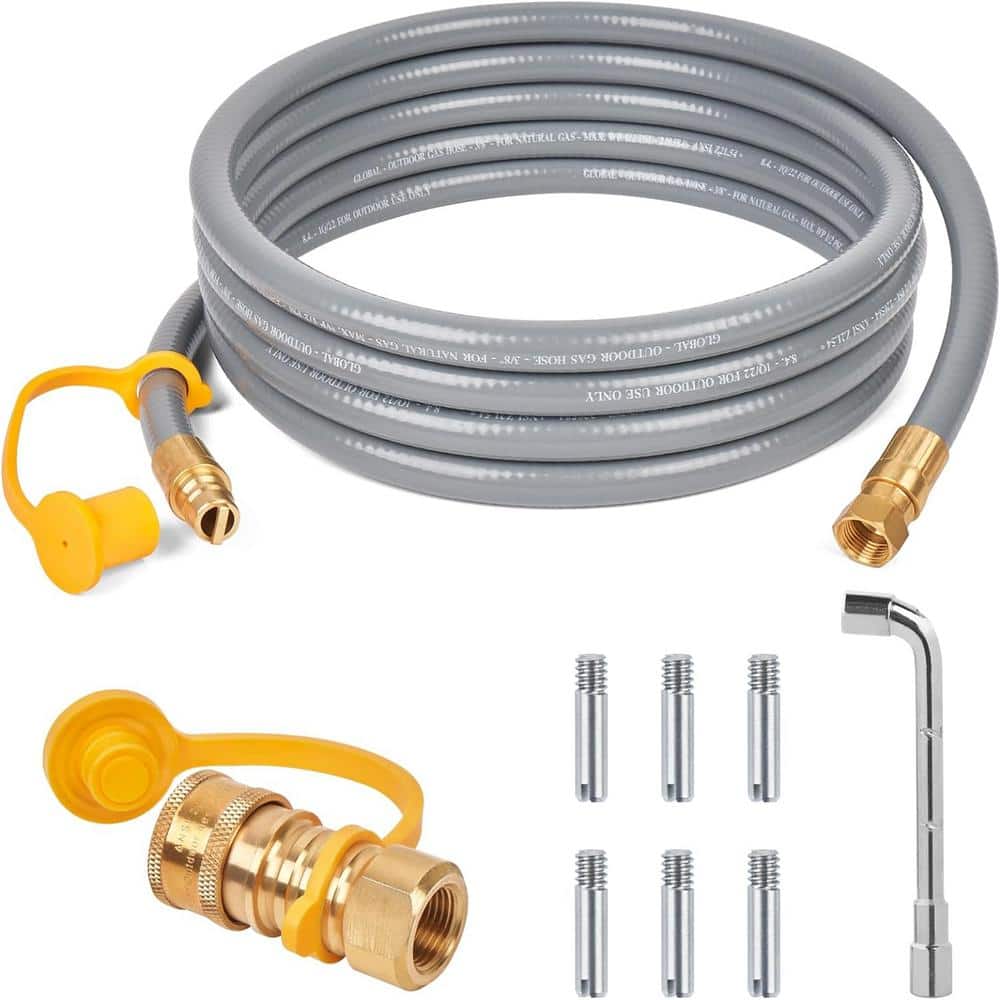 SHINESTAR 3/8 in. Quick Connect 12 ft. Natural Gas Conversion Kit for ...