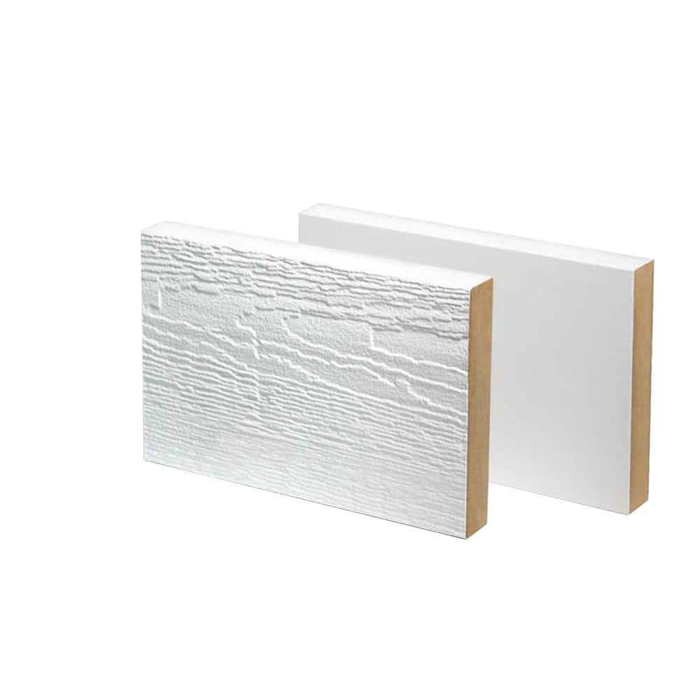 MiraTEC 1 in. x 8 in. x 16 ft. Reversible-Textured/Smooth Composite Primed Trimboard 63340816 ...