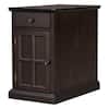 1-Drawer Antique Espresso Wood Nightstand with USB Ports Livingroom End ...