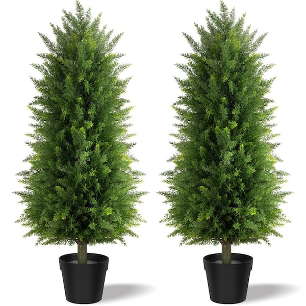 Vitalismo 3 ft. Artificial Cedar Trees Natural Faux Plants Fake Pine ...