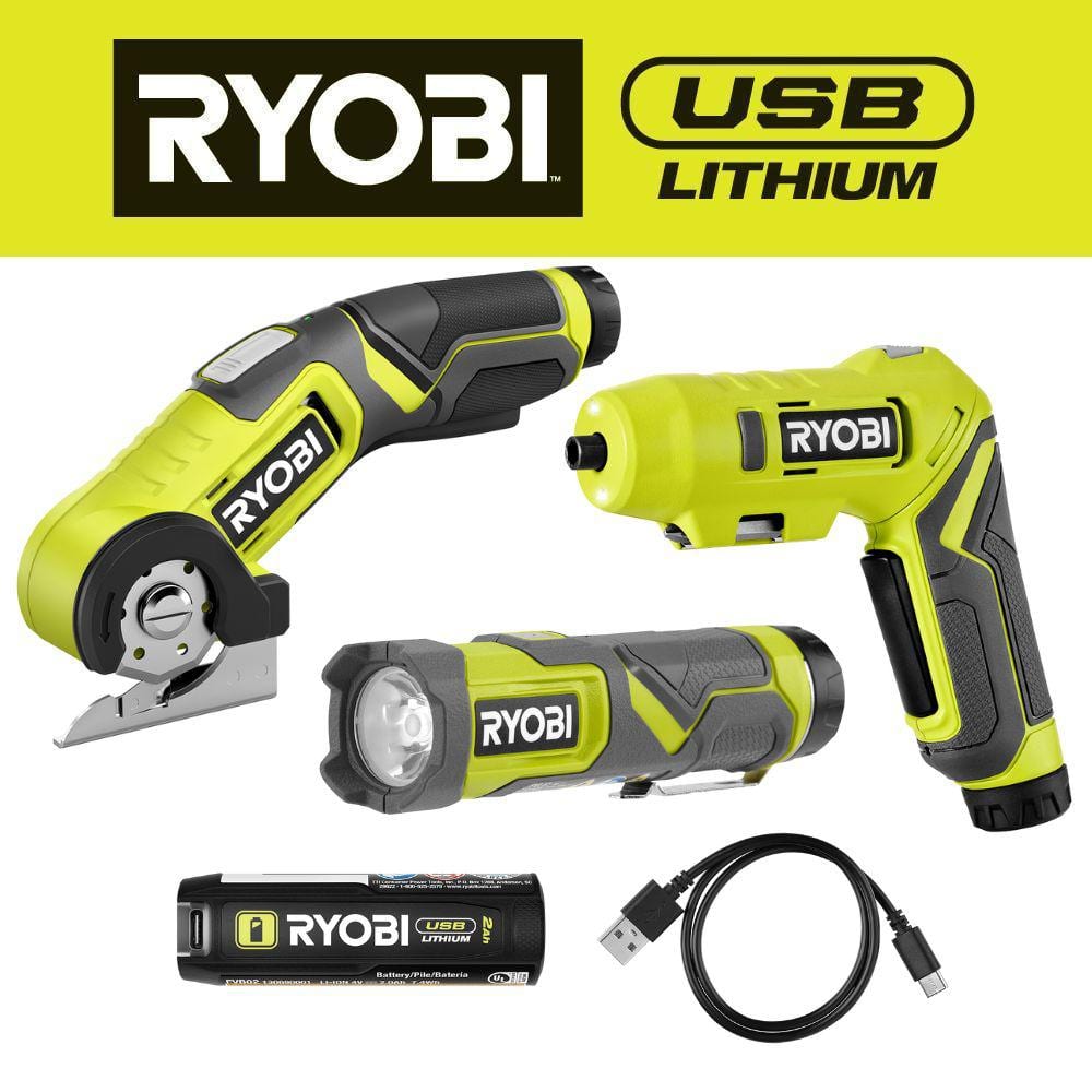Reviews for RYOBI USB Lithium 3-Tool Cordless Combo Kit with 2.0 Ah ...