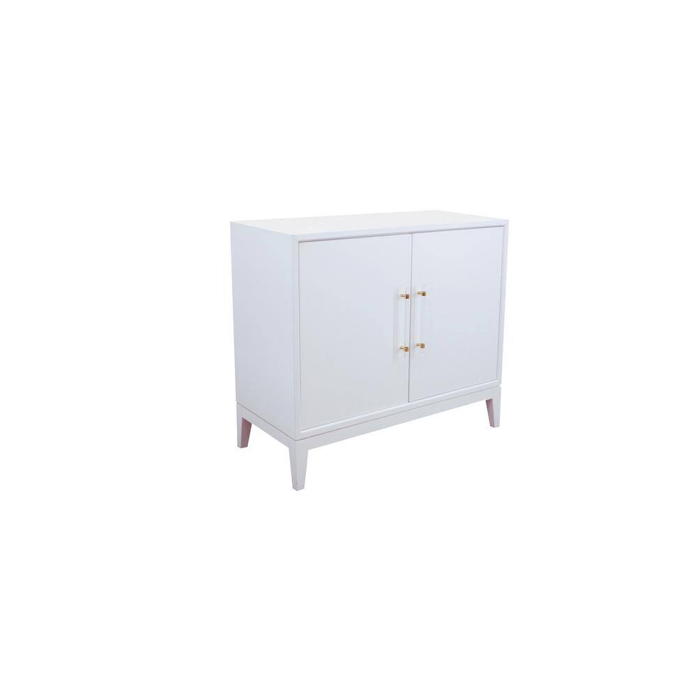 Best Master Furniture Maximillian White Wood Accent Cabinet B1007WC ...