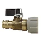 Apollo 1/2 in. x 1/2 in. Brass PEX-A Barb x FPT 2.4 in. Swivel Ball ...