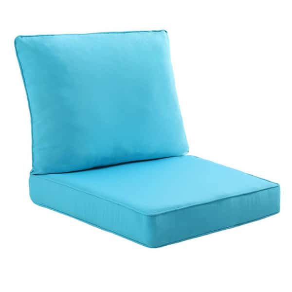 Uixe 23 in. x 24 in. x 20 in. x 24 in. 2-Piece Deep Seat Rectangle ...