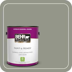 BEHR PREMIUM PLUS 1 gal. #ECC-36-1 Shady Willow Flat Exterior Paint ...