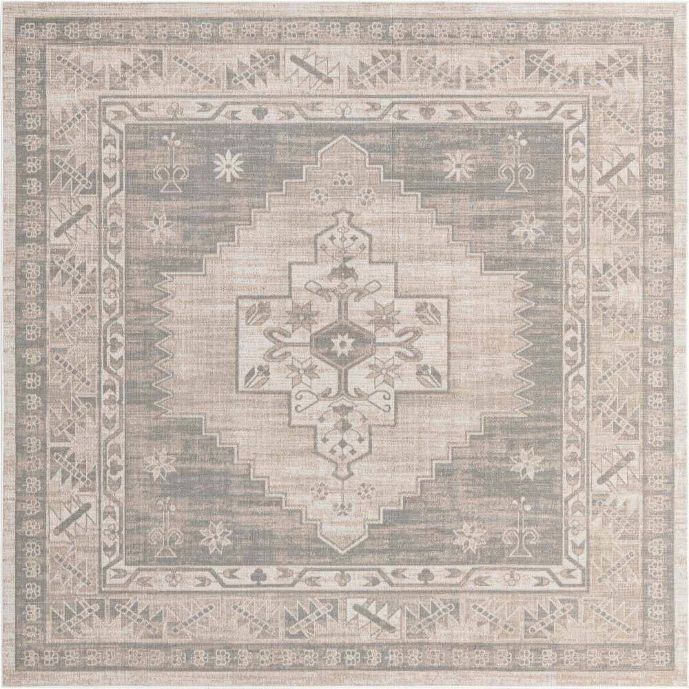 Unique Loom Whitney Geneva Mink 7 ft. 10 in. x 7 ft. 10 in. Area Rug ...