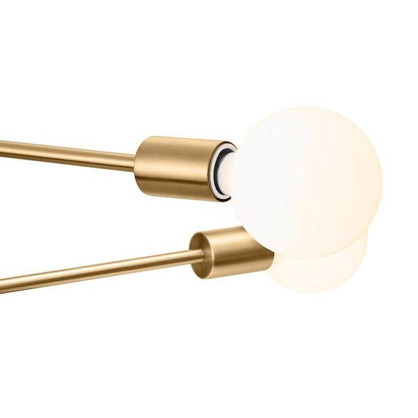 YANSUN 6-Light Gold Modern Sputnik Chandelier Pendant YANSUN 6-Light Gold Modern Sputnik Chandelier Pendant
