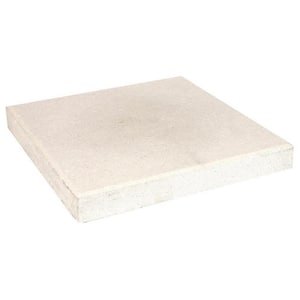 Oldcastle 23.3 in. x 23.3 in. x 1.8 in. White Concrete Step Stone ...