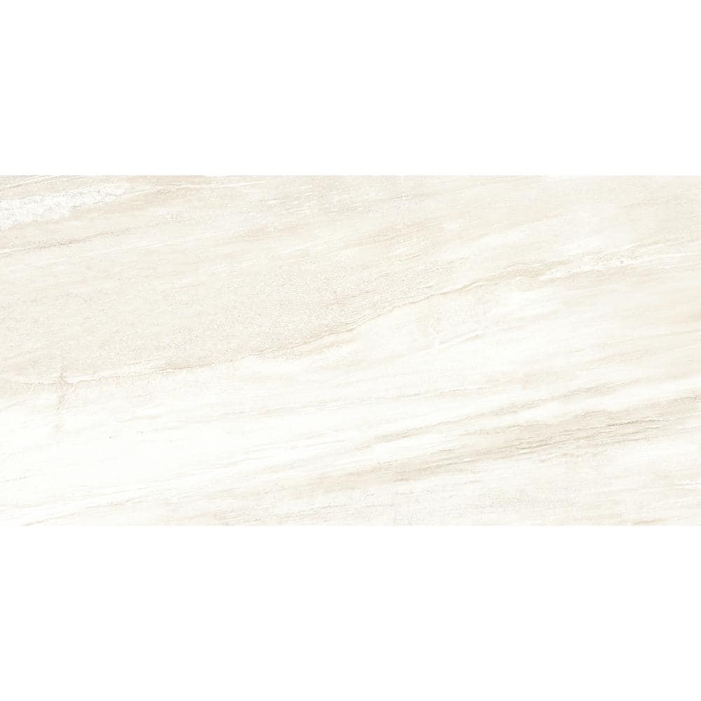 EMSER TILE Technique Ivory Matte 12.2 in. x 24.02 in. Porcelain Floor ...