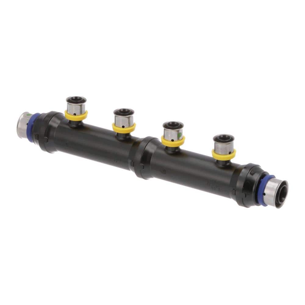 Viega PureFlow 3/4 in. x 3/4 in. x 1/2 in. Press Polysulfone Manifold-4 ...