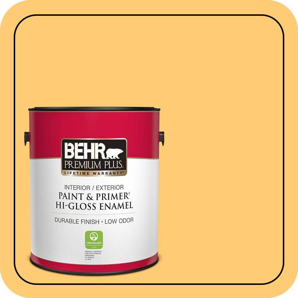 BEHR PREMIUM PLUS 1 gal. #310B-5 Spiced Butternut Hi-Gloss Enamel ...
