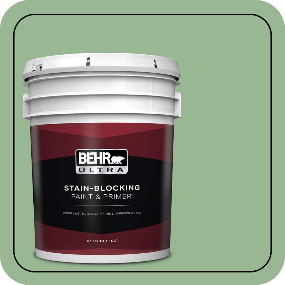 BEHR ULTRA 5 gal. #M400-4 Brookview Flat Exterior Paint & Primer 485405 ...