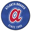 FANMATS Atlanta Braves Blue 2 ft. x 2 ft. Round Area Rug 2040 - The ...