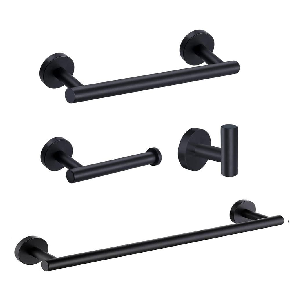 ruiling 4 -Piece Bath Hardware Set with Mounting Hardware in Stainless ...