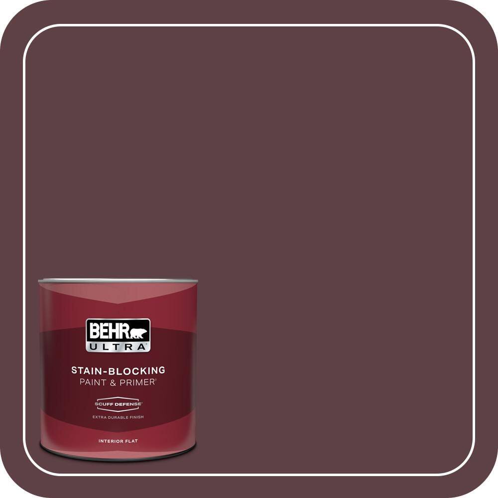 BEHR ULTRA 1 qt. #MQ1-49 Raspberry Truffle Extra Durable Flat Interior ...