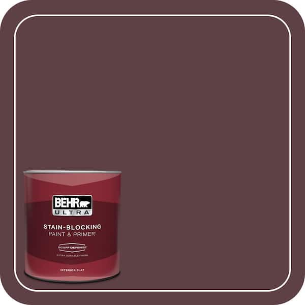 BEHR ULTRA 1 qt. #MQ1-49 Raspberry Truffle Extra Durable Flat Interior ...