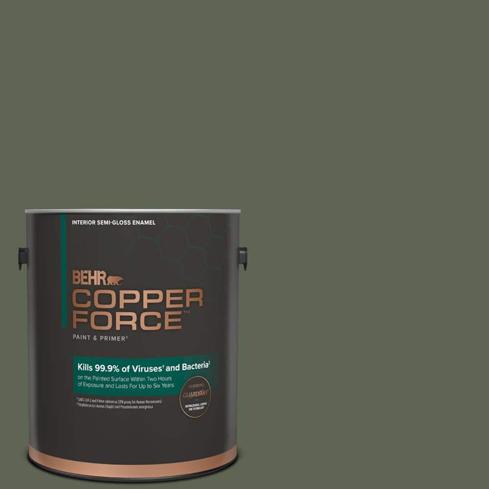 COPPER FORCE 1 gal. #N390-7 Cypress Vine Semi-Gloss Enamel Virucidal ...