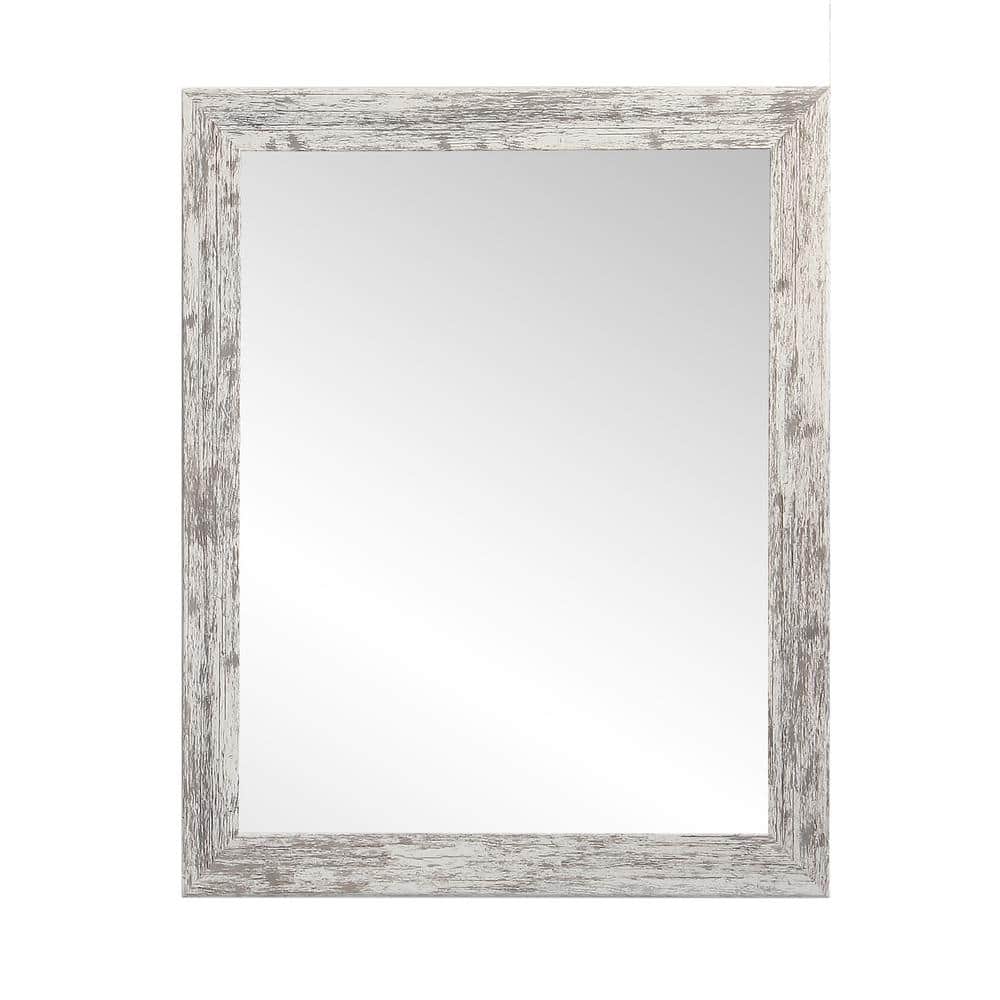 BrandtWorks Distressed 32 in. W x 50 in. H Framed Rectangular Bathroom ...