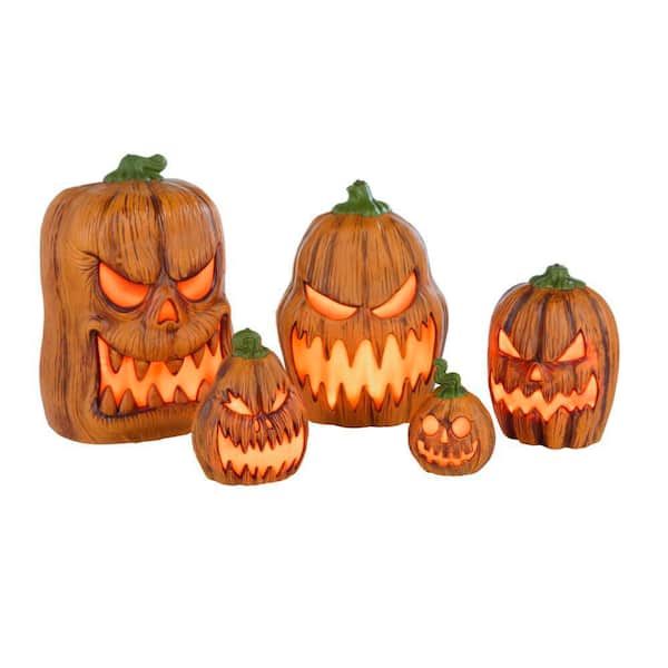 Home Accents Holiday 8.5 ft. Halloween Classics Giant-Sized LED Jack-O-Lanterns Stack 24PA00831 ...