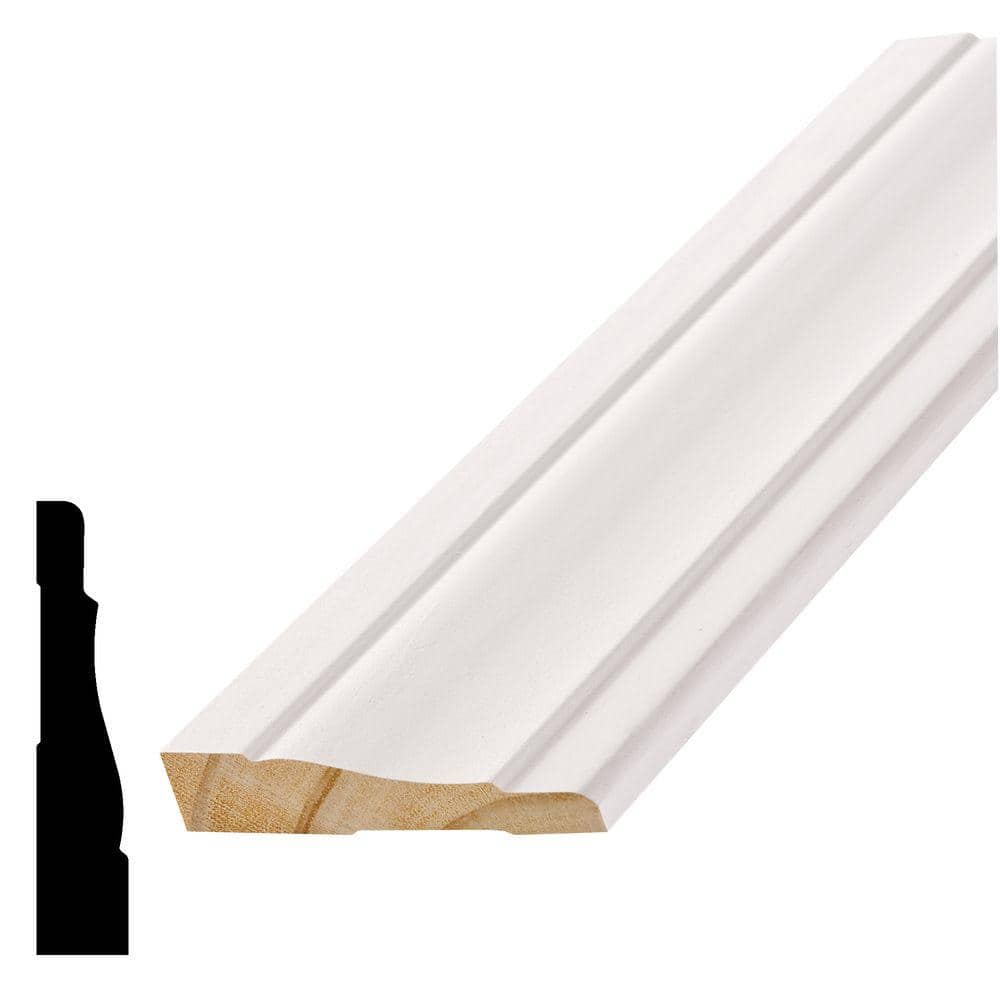 Alexandria Moulding WM 444 11/16 in. x 3-1/2 in. Primed Pine Finger ...