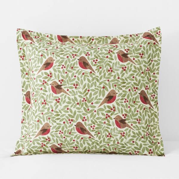 The Company Store Company Cotton Ivory Multi Robin and Berries Cotton ...