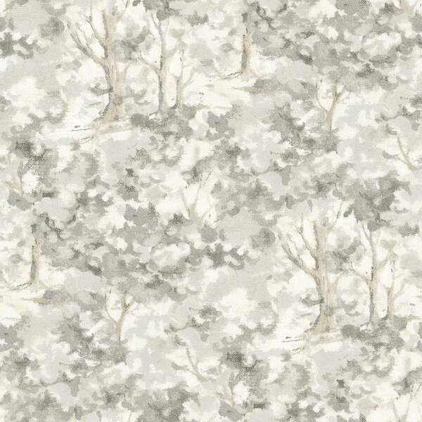 Chesapeake Thicket Charcoal Grey Forest Wallpaper Sample 4169-83110SAM ...