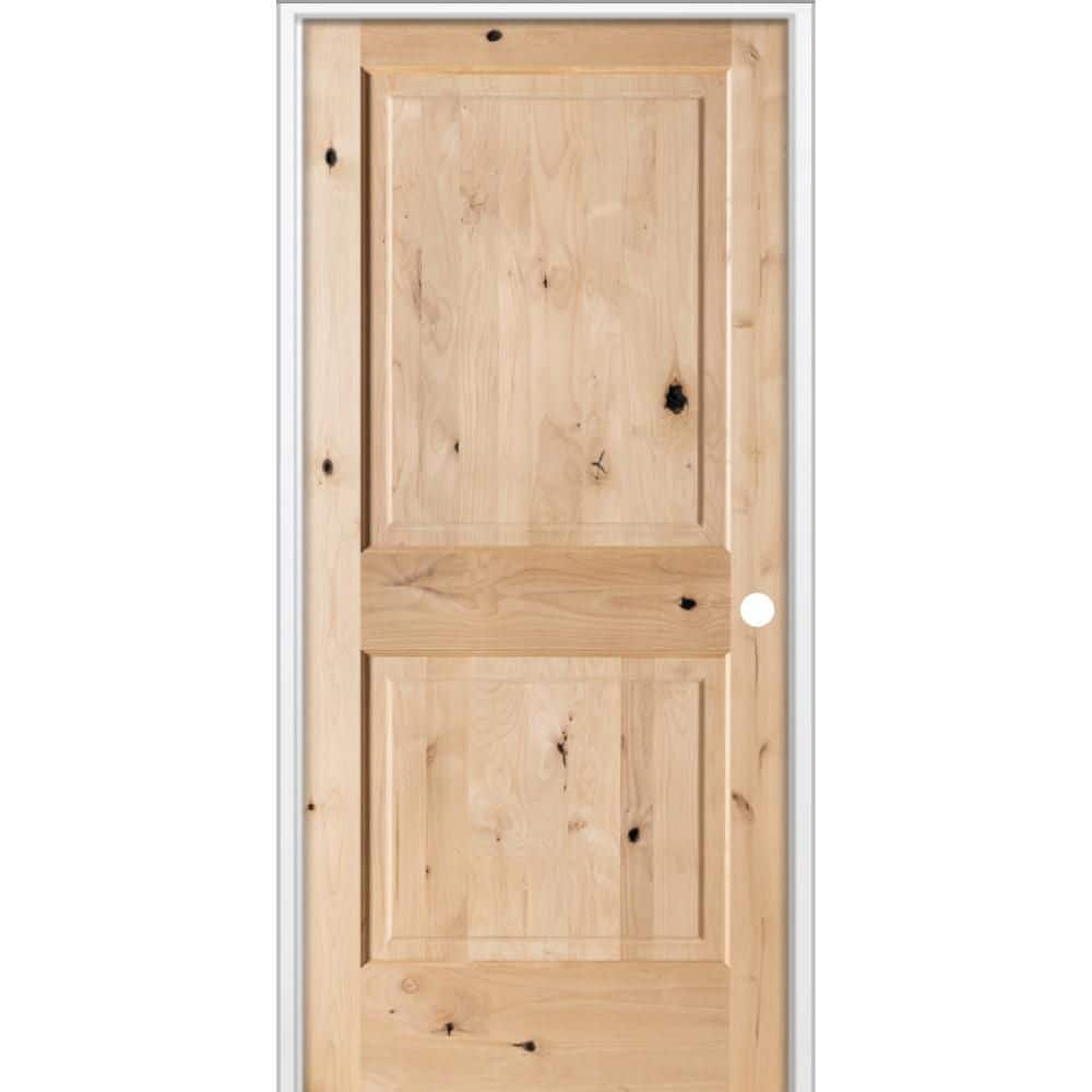 Reviews for Krosswood Doors 36 in. x 80 in. Rustic Knotty Alder 2 Panel ...
