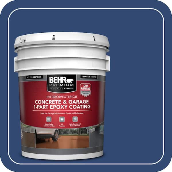 BEHR PREMIUM 5 gal. #S-H-580 Navy Blue Self-Priming 1-Part Epoxy Satin ...