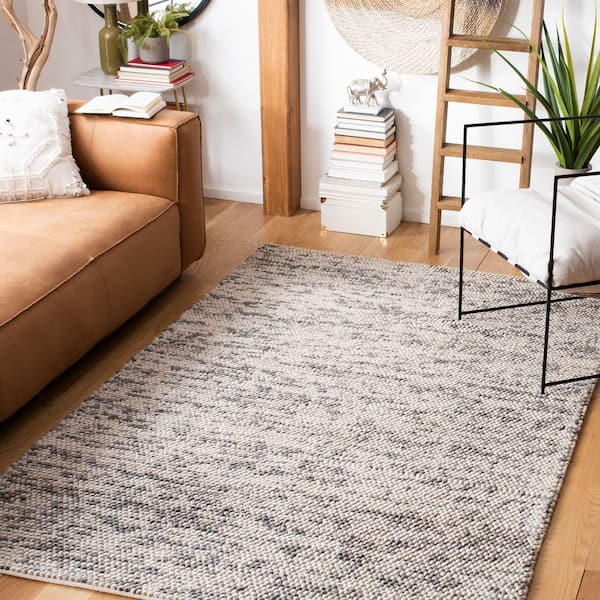 SAFAVIEH Natura 3 ft. x 5 ft. Gray/Beige Textured Marle Area Rug ...