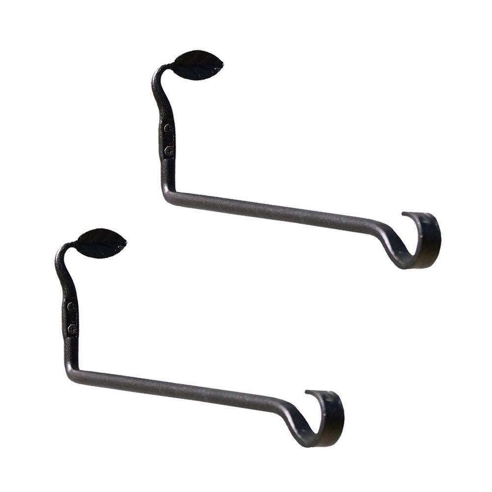 ACHLA DESIGNS Set of 2 Wrought Iron Decorative Straight Leaf Wall ...