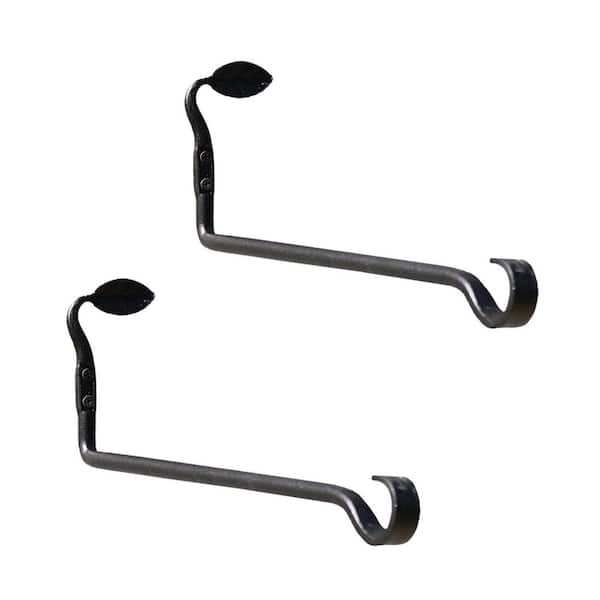 ACHLA DESIGNS Set of 2 Iron Straight Up Curled Wall Bracket Hooks ...