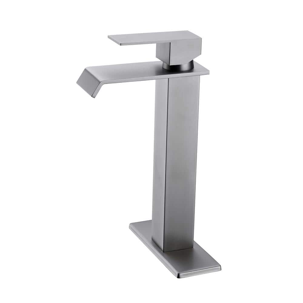 Tahanbath Titus Double Handle Wall Mounted Bathroom Faucet in Brushed ...