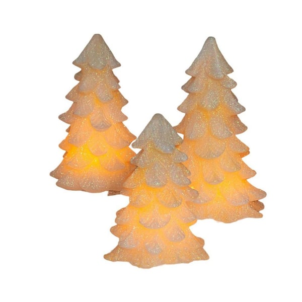 White Flameless with Timer Real Wax Flickering LED Candle 3-Pack LX0299 ...