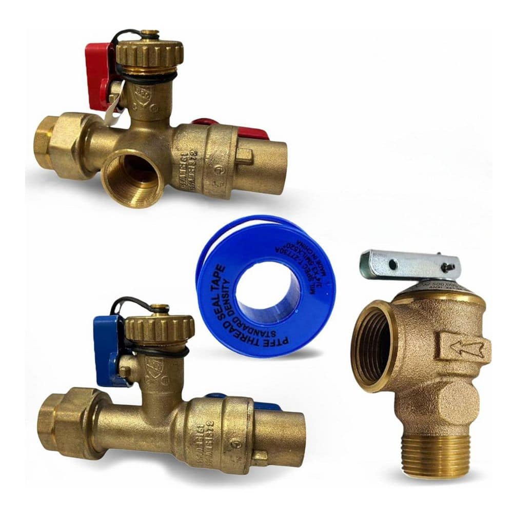 CMI inc 3/4 in. Tankless Water Heater Kit Female x Sweat with Pressure ...