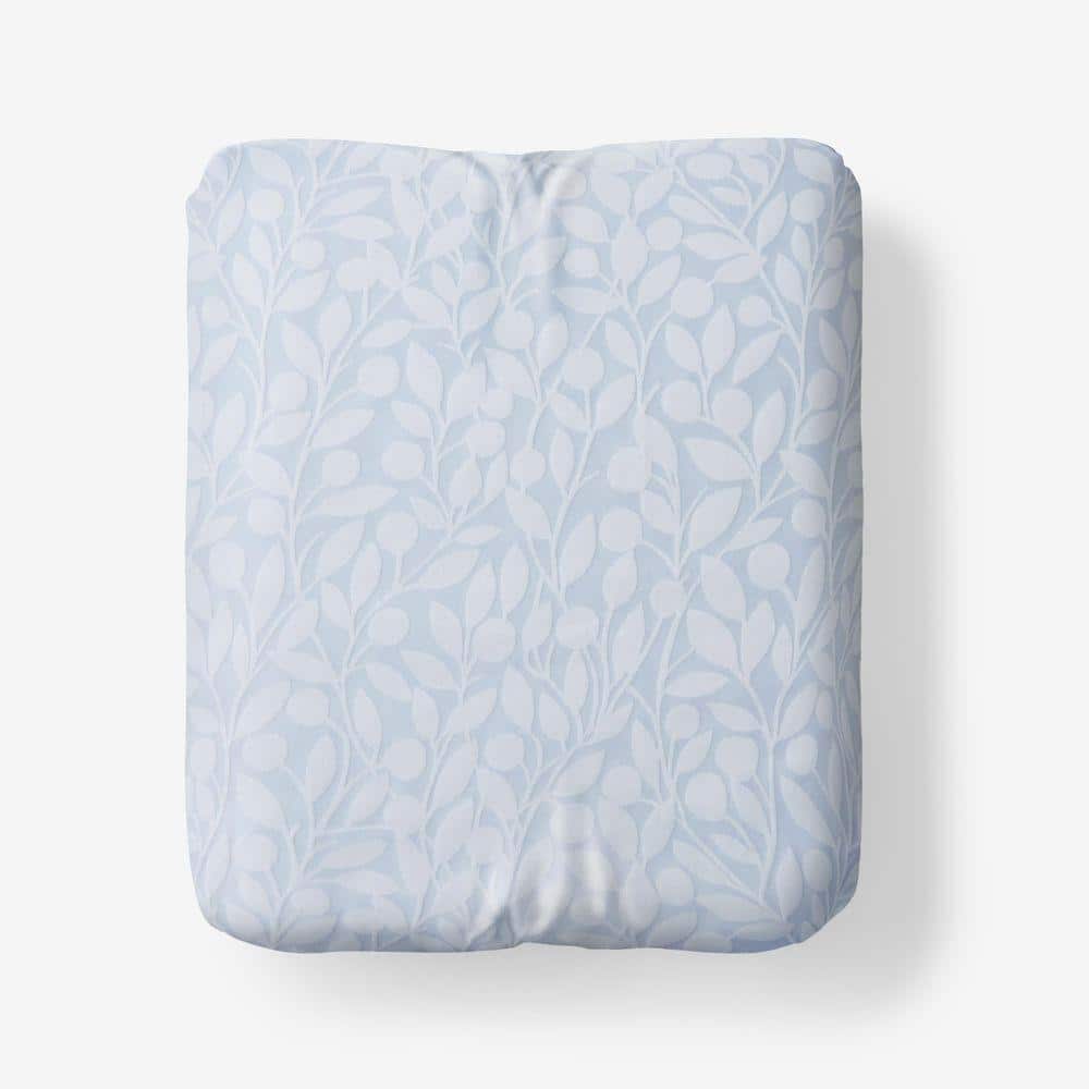 The Company Store Legends Hotel Jacquard Leaf Blue Shadow Wrinkle-Free ...
