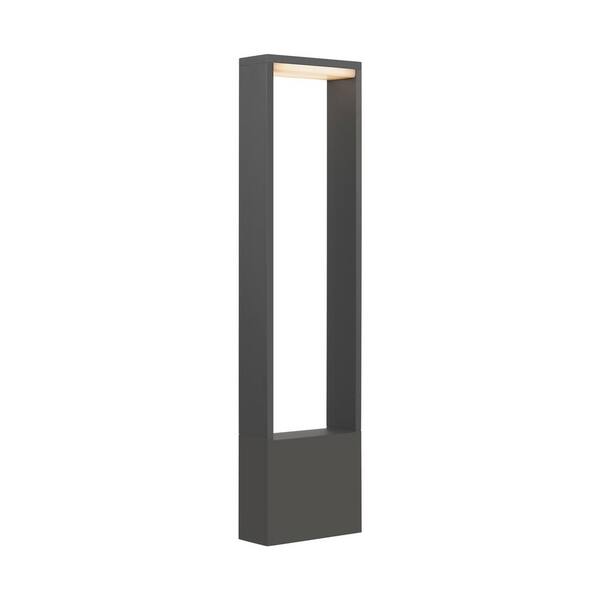 Low Voltage Dark Gray Lumen Hardwired Integrated LED Outdoor Bollard ...