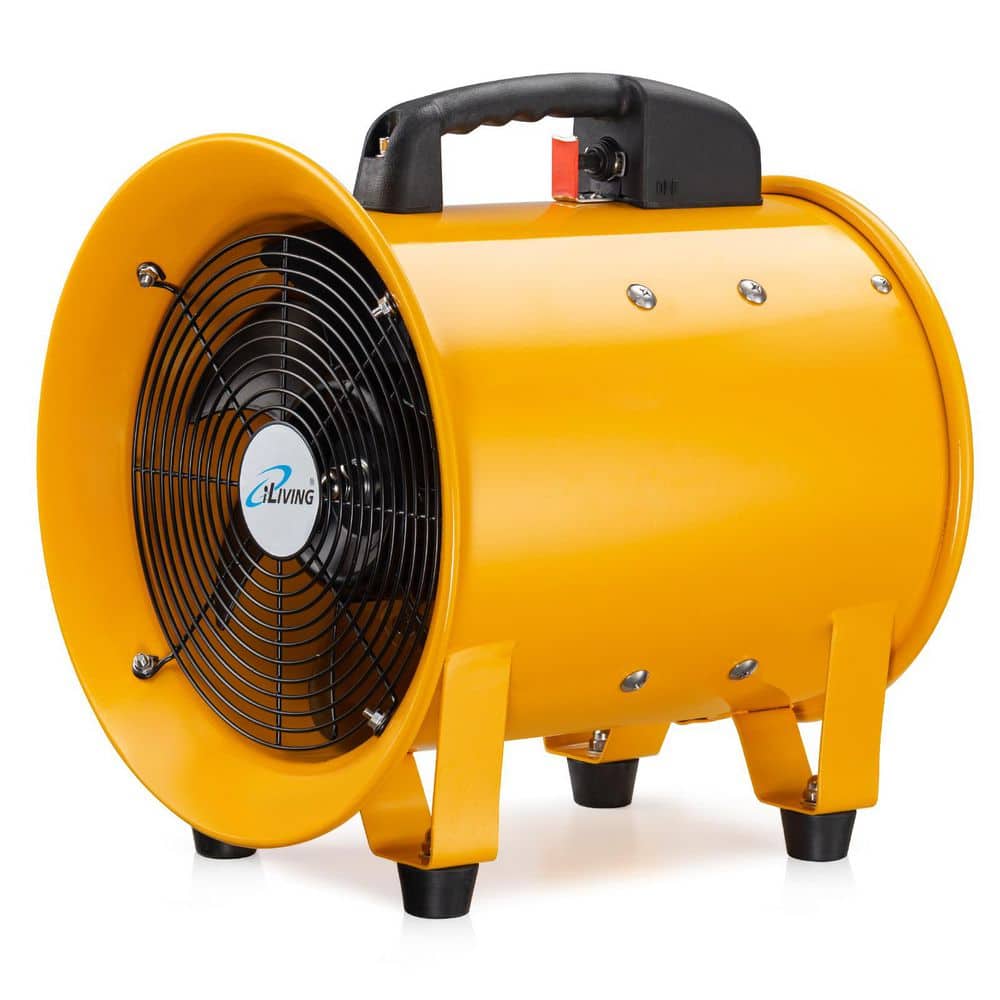 iLIVING 10 in. Utility Blower Exhaust Warehouse Ventilator Floor Fan ...