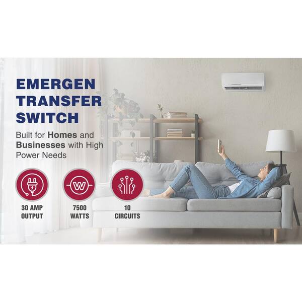 Backfeed Prevention Switch Connecticut Electric EGS107501G2 30-Amp 10 ...