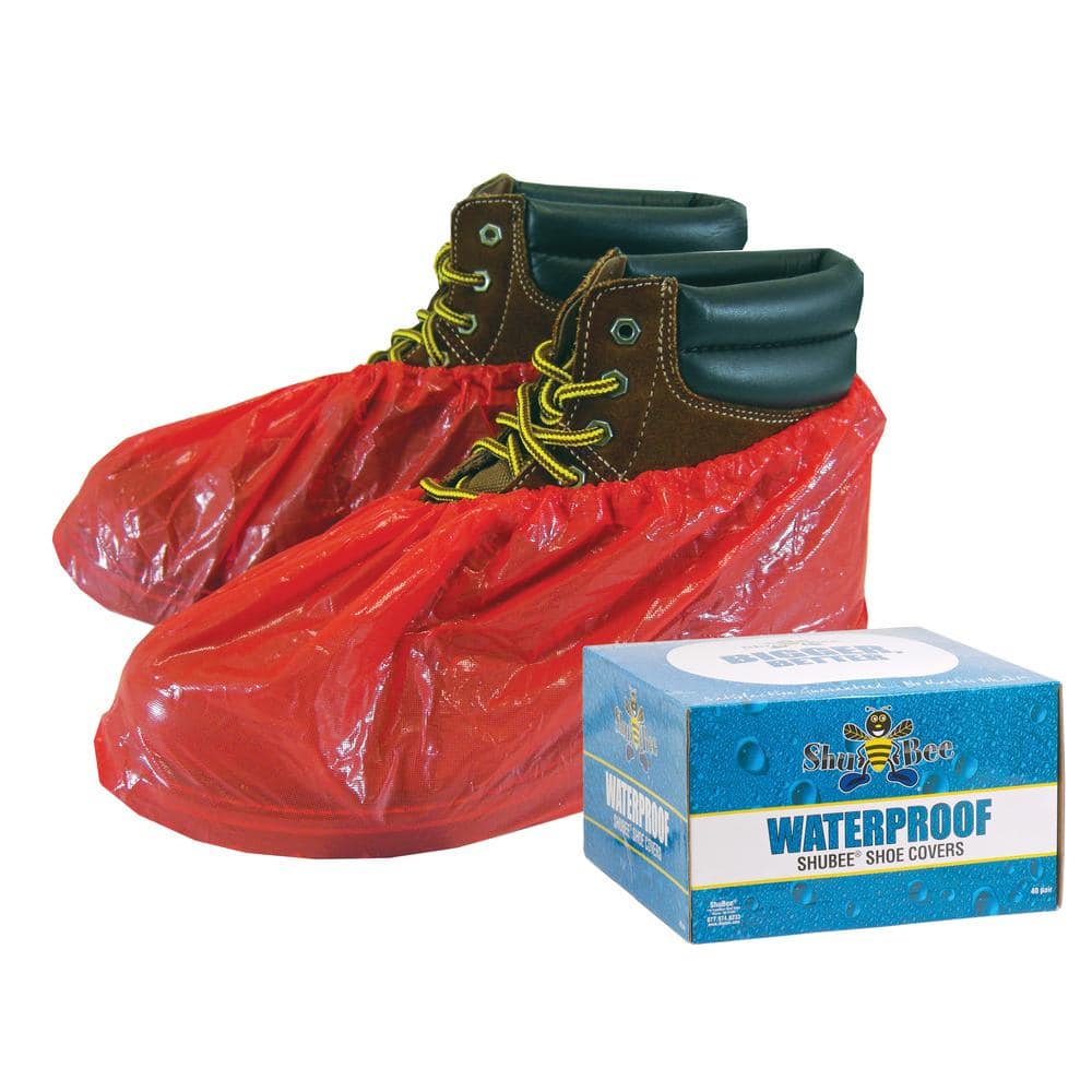 SHUBEE Red Weatherproof Shoe Covers C SB SC WP RD - The Home Depot