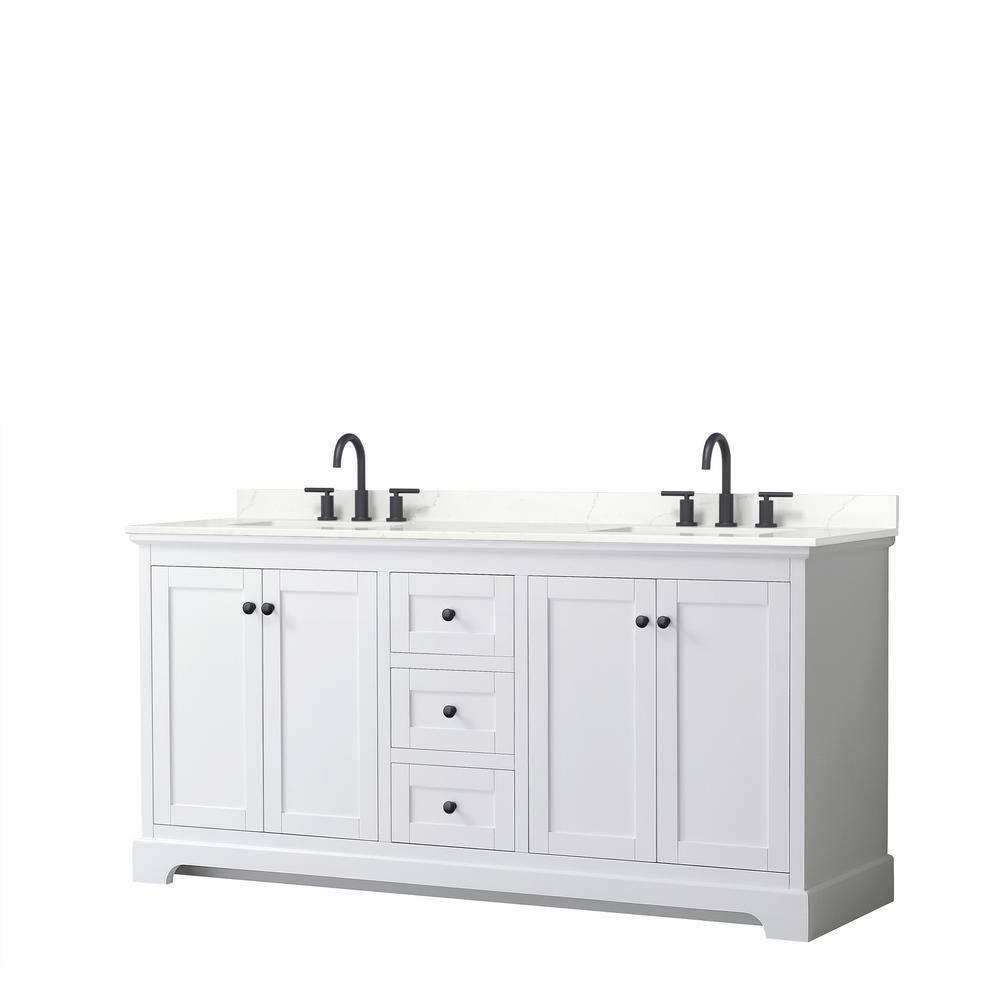 Wyndham Collection Avery 72 in. W x 22 in. D x 35 in. H Double Bath ...