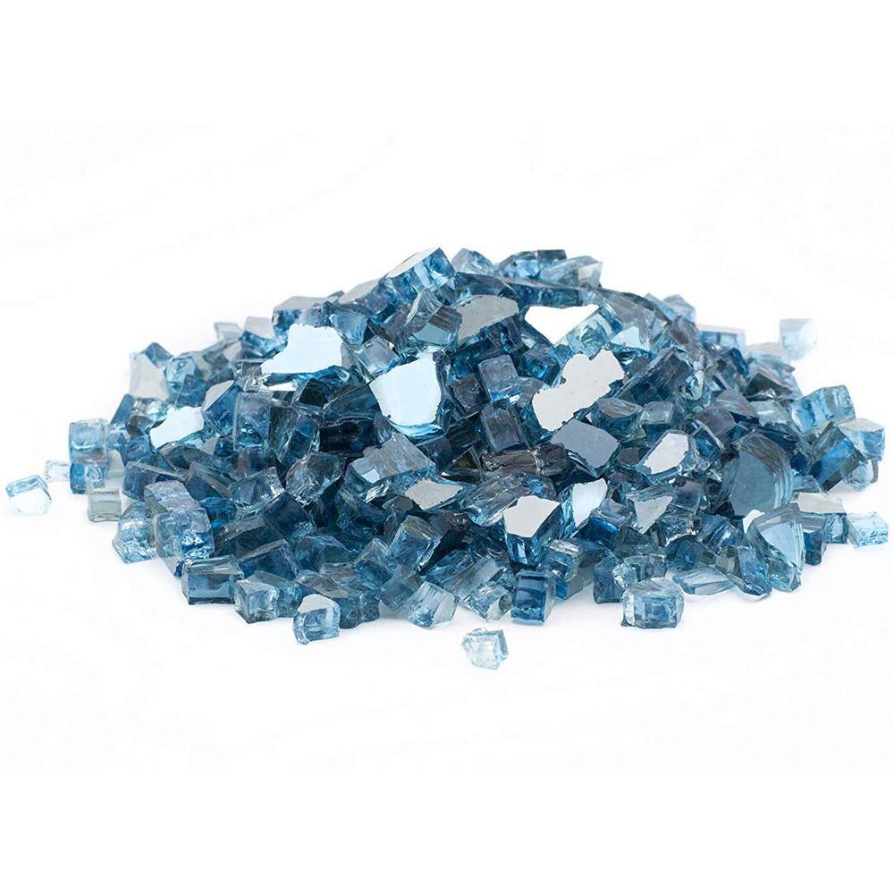 Margo Garden Products 1/4 in. 20 lb. Sky Blue Reflecitive Fire Glass ... Margo Garden Products 1/4 in. 20 lb. Sky Blue Reflecitive Fire Glass ...