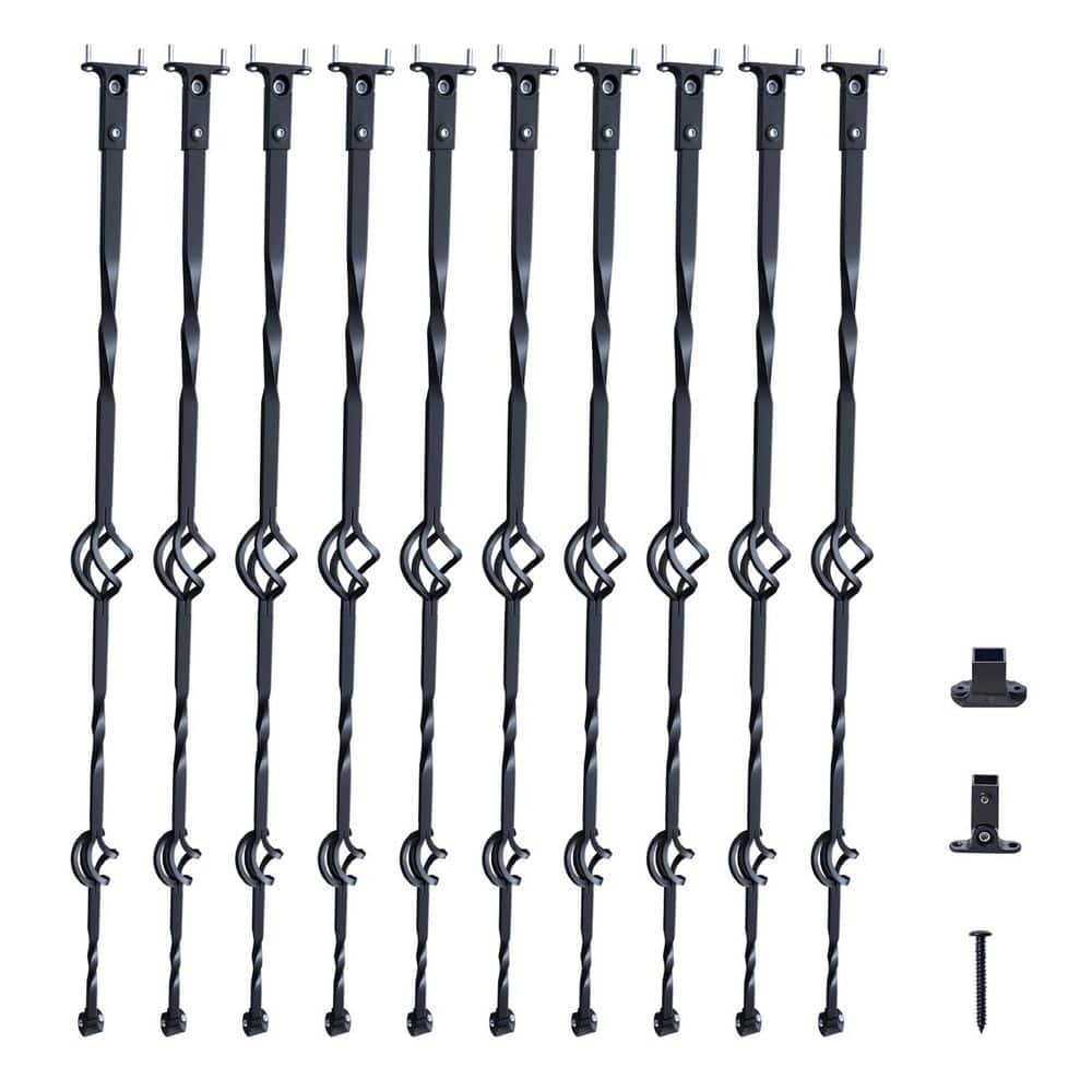 SVOPES 44 in. x 2.2 in. Galvanized Steel Staircase Balusters, 10-Pack ...