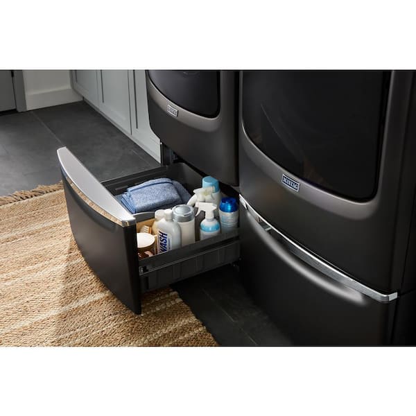 Maytag 15.5 Pedestal for Front Load Washer and Dryer with Storage Black