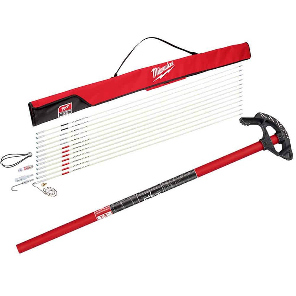 Milwaukee 60 ft. Fiberglass Fish Stick Low/Mid/High Flex Combo Kit with ...