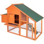 TRIXIE 3.8 ft. x 2.1 ft. x 3.6 ft. 2-in-1 Rabbit Hutch 62402
