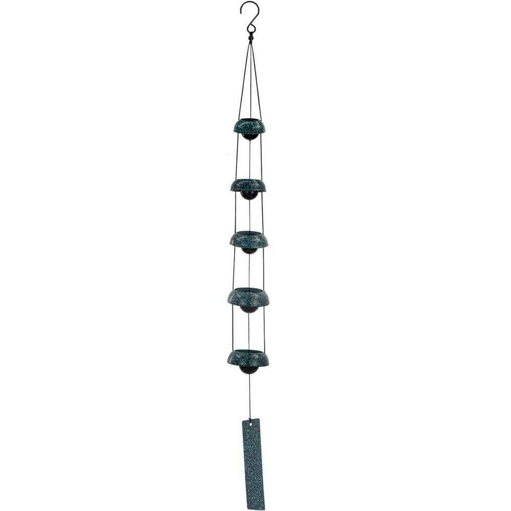 Misopily Bell Wind Chimes, Temple Wind Bell, Red Copper with 5 Bells ...